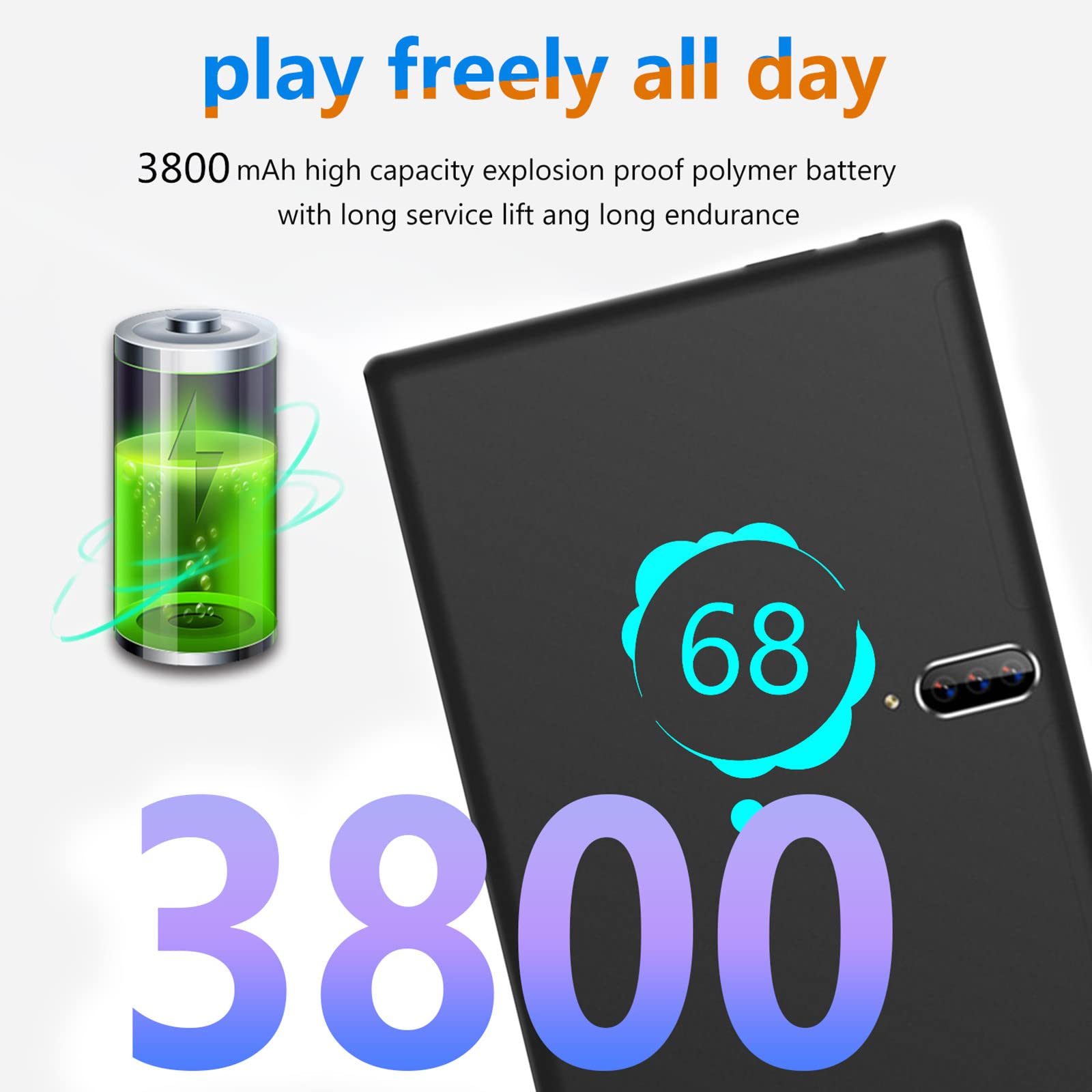 Android 5.1 Tablet, 10.1 inch HD Display 8-core 1+16GB ROM TF Expansion WiFi Blue-Tooth Tablet Best for Adults Working Childrens Boys Girls School Learning Birthday Gift, Black, 25*19.8*5cm