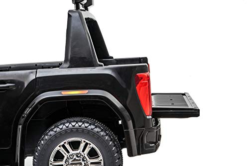 DAKOTT GMC Sierra Denali HD Two Seater 12 Volt Ride-On Truck w/ 2.4G Remote Control, LED Lights, Horn, Music, MP3/USB, Storage Box, Spring Suspension, Electric Vehicle for Kids .