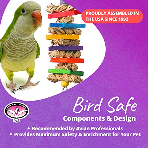 Super Bird Creations SB1095 Seagrass Wafers Bird Toy, Medium Bird Size, 9" x 2.5" x 1.5"