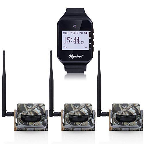 Olymbros Security Sensors/Outdoor Animals Alarm System Kit 360°20m/ Long Range IR IP54 Motion Detector&Sensor with Sound/Vibration/Visual Three Alerts for Hunting/Camping/Home Security