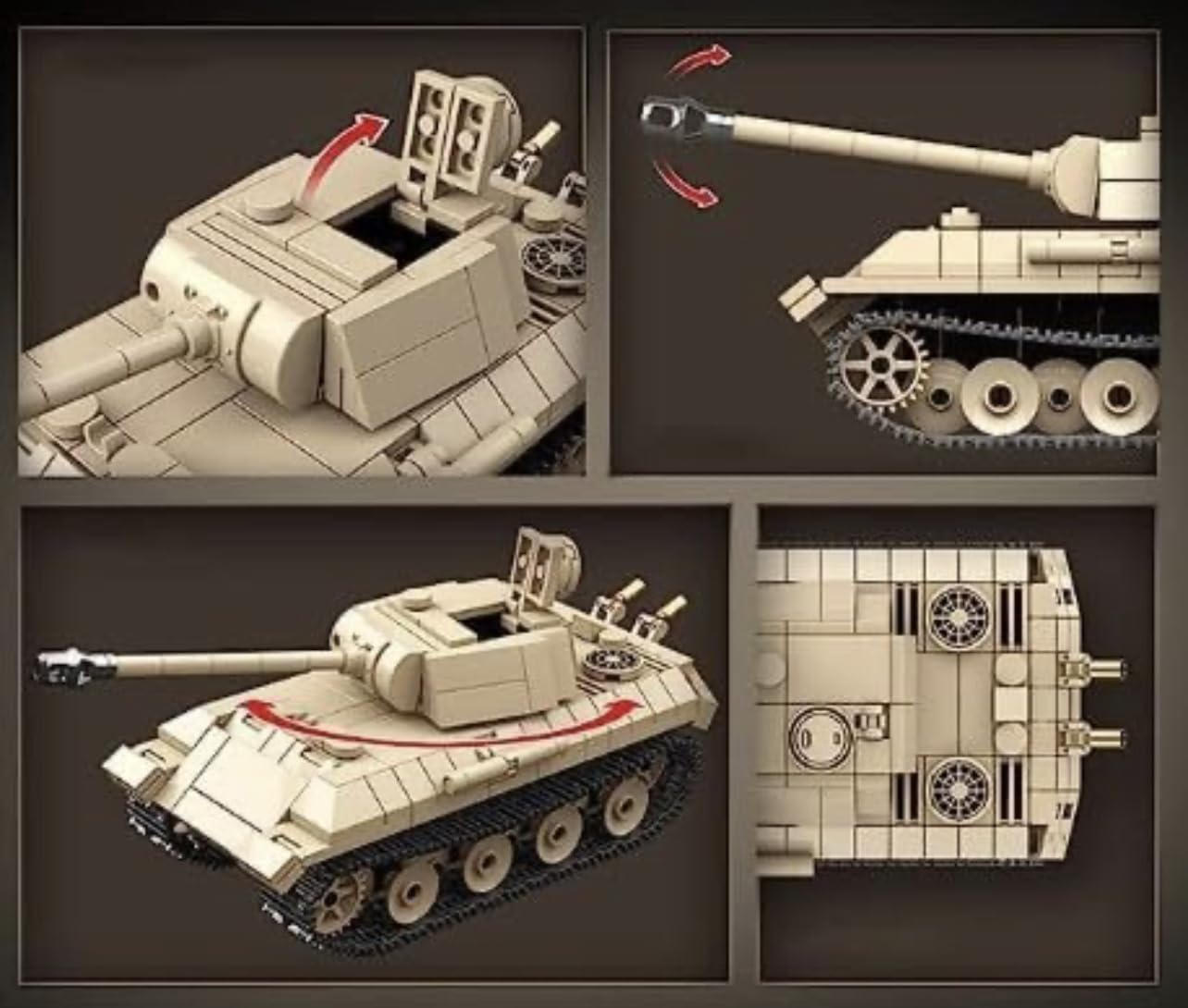 General Jim's Military Themed WW2 Building Blocks Tank Sets for World War 2 Brick Building Enthusiats (German Panther Ausf Tank)
