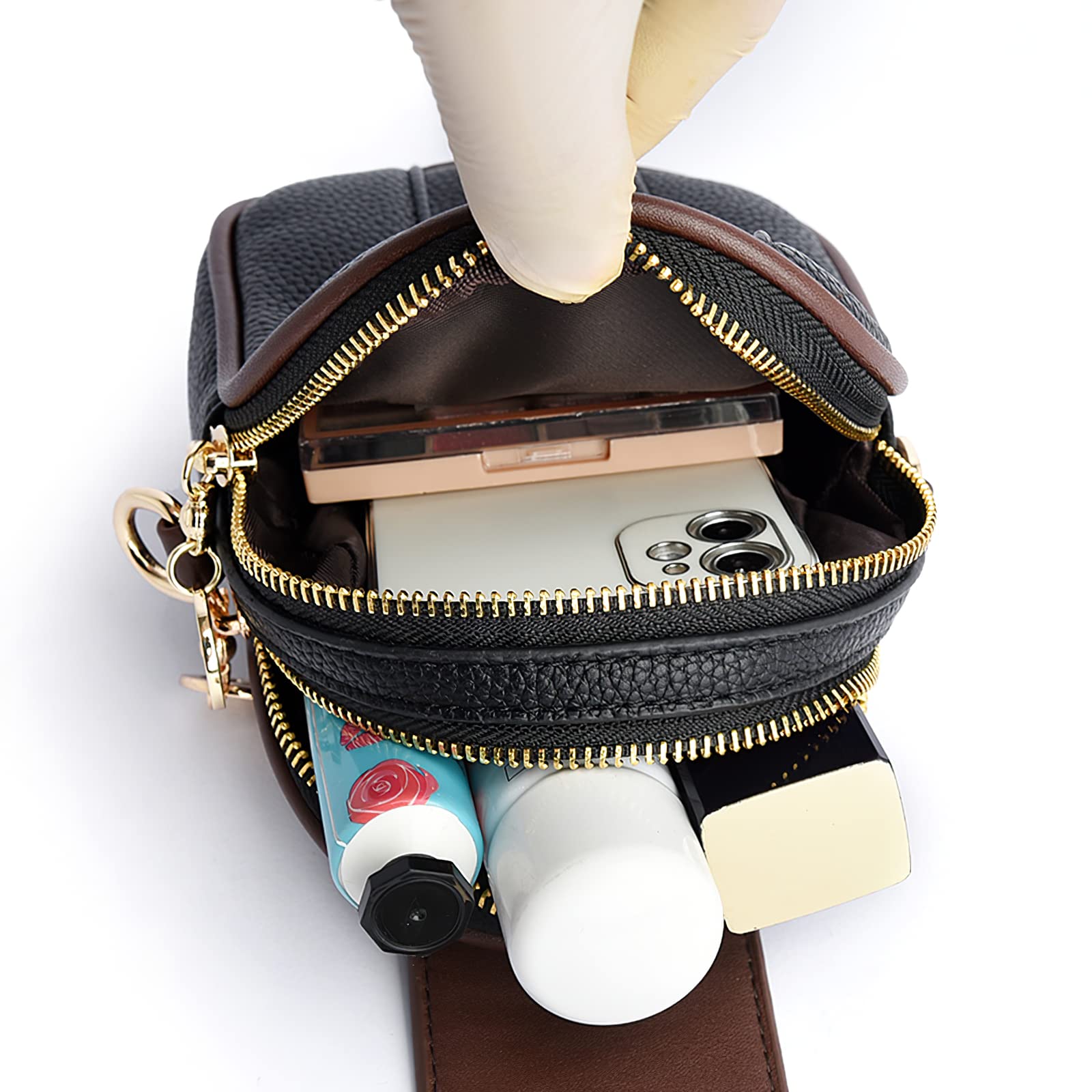 GEEMONT Small Clutch Purse For Women Mini Handbag Shoulder Bag Cell Phone Bag Dumpling Bag Multipurpose Crossbody