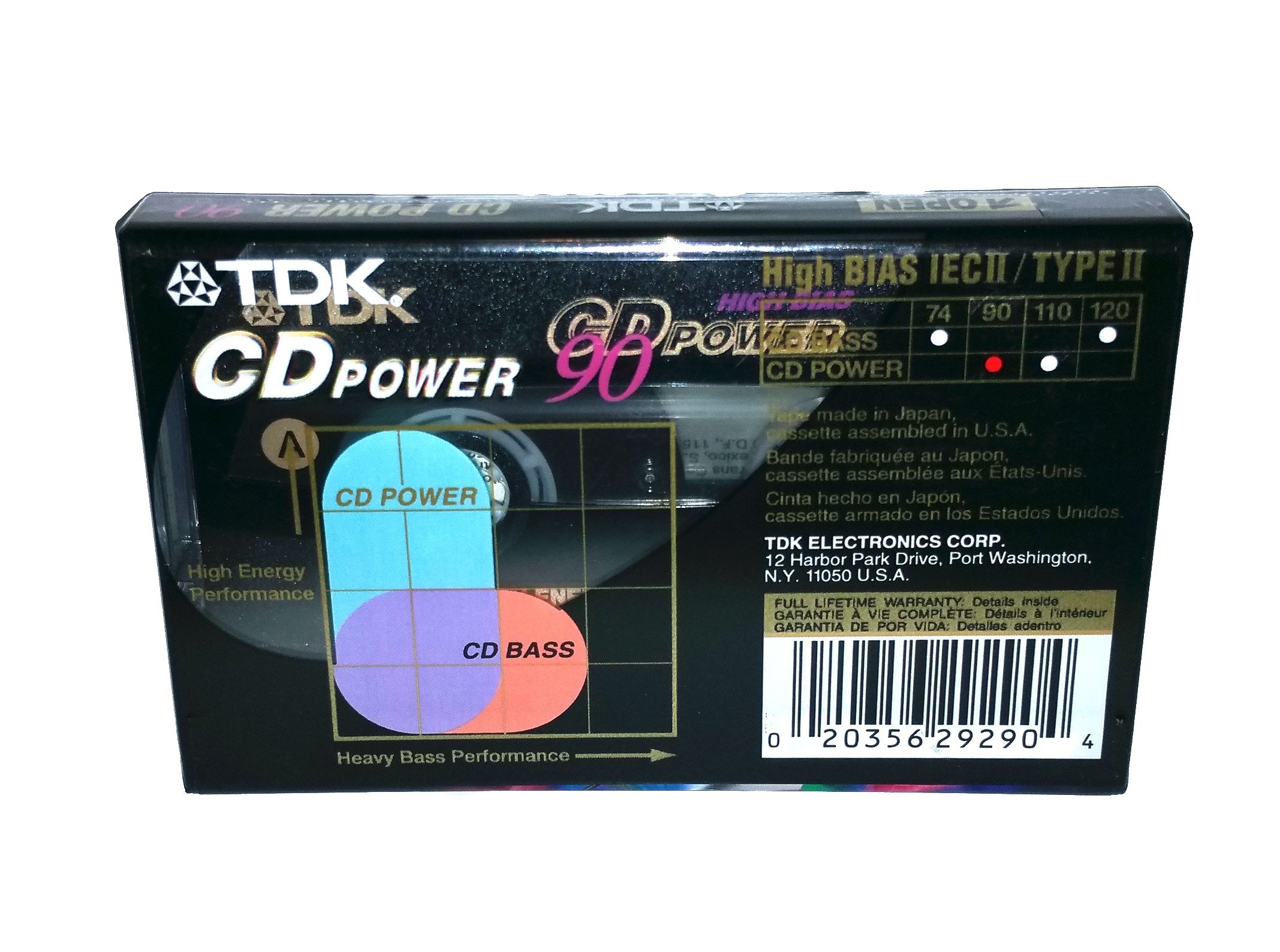 TDK 3 Pack High Bias IEC II Blank Audio Cassettes