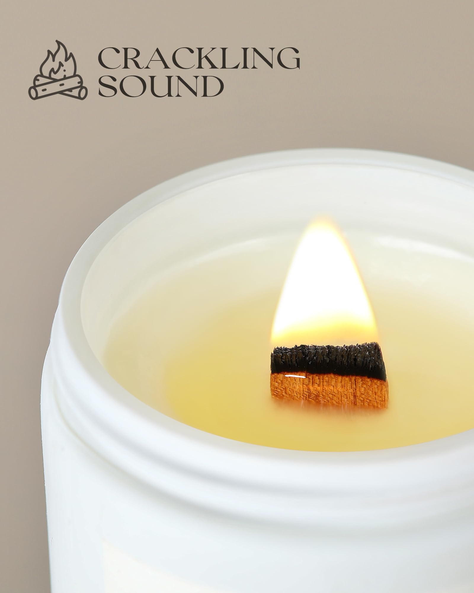 AOOVOO Spiced Pumpkin Candle - Pumpkin Candle, Wood Wick Candles, Fall Candles, Scented Candles, Scented Candles, Soy Candle, 9oz