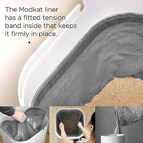 Modkat Litter Box, Top-Entry, Includes Scoop and Reusable Liner - Black
