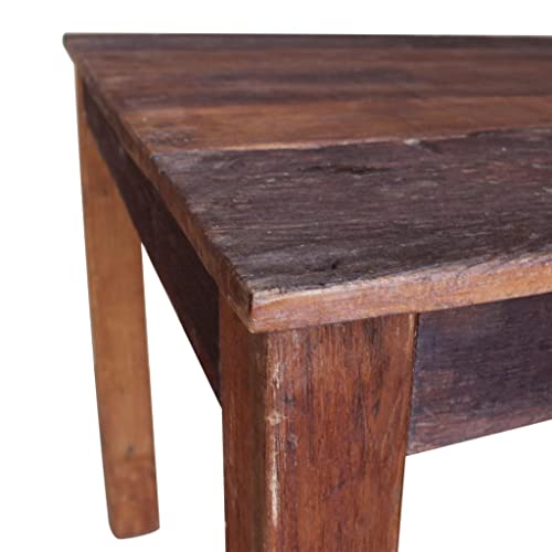 vidaXL Dining Table 32.3" Solid Reclaimed Wood Rustic Room Stand Deck Couch