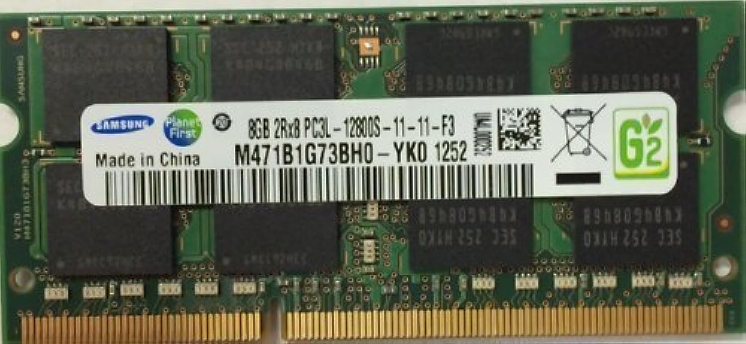 Samsung 8GB (PC3L-12800) DDR3L 1.35V 1600 204-Pin M471b1g73bh0-yk0