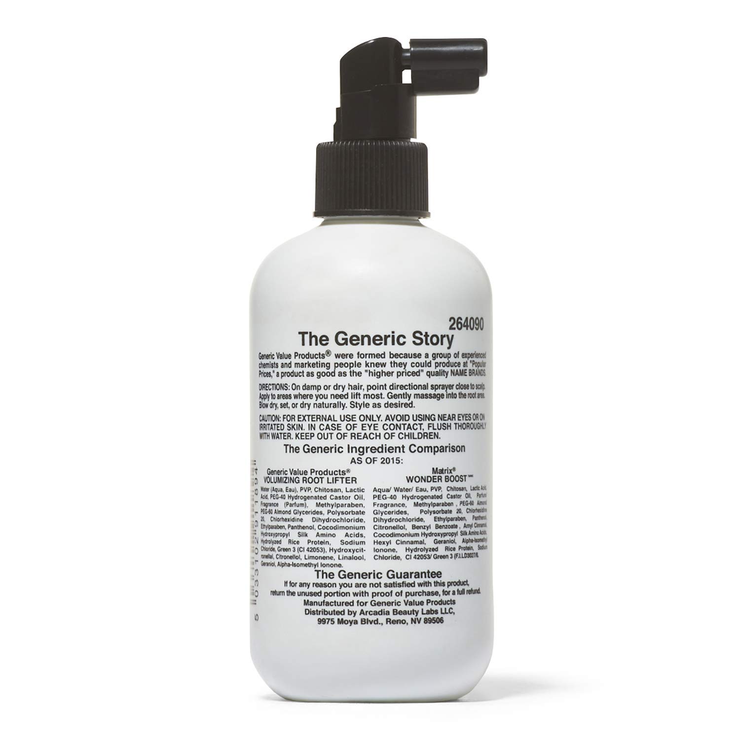 Generic Value Products Volumizing Root Lifter, For All Hair Types, Weightless, Humidity-Resistant, Adds Body, Medium to Firm Control, 8.5 Oz