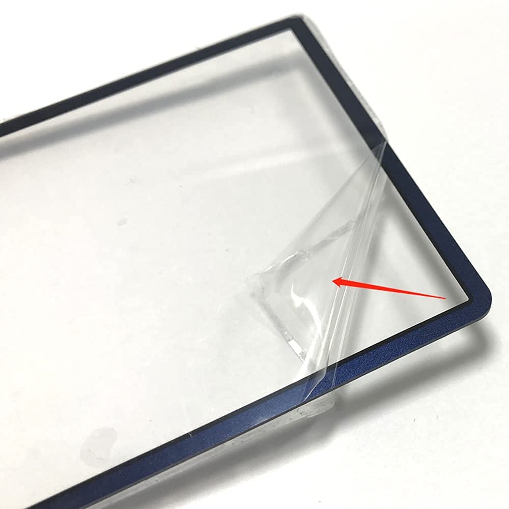 JMXLDS Replacement Glass Top Upper Screen Frame Lens Cover LCD Screen Protector With Adhesive For New 3DS XL LL 2015 Console Blue