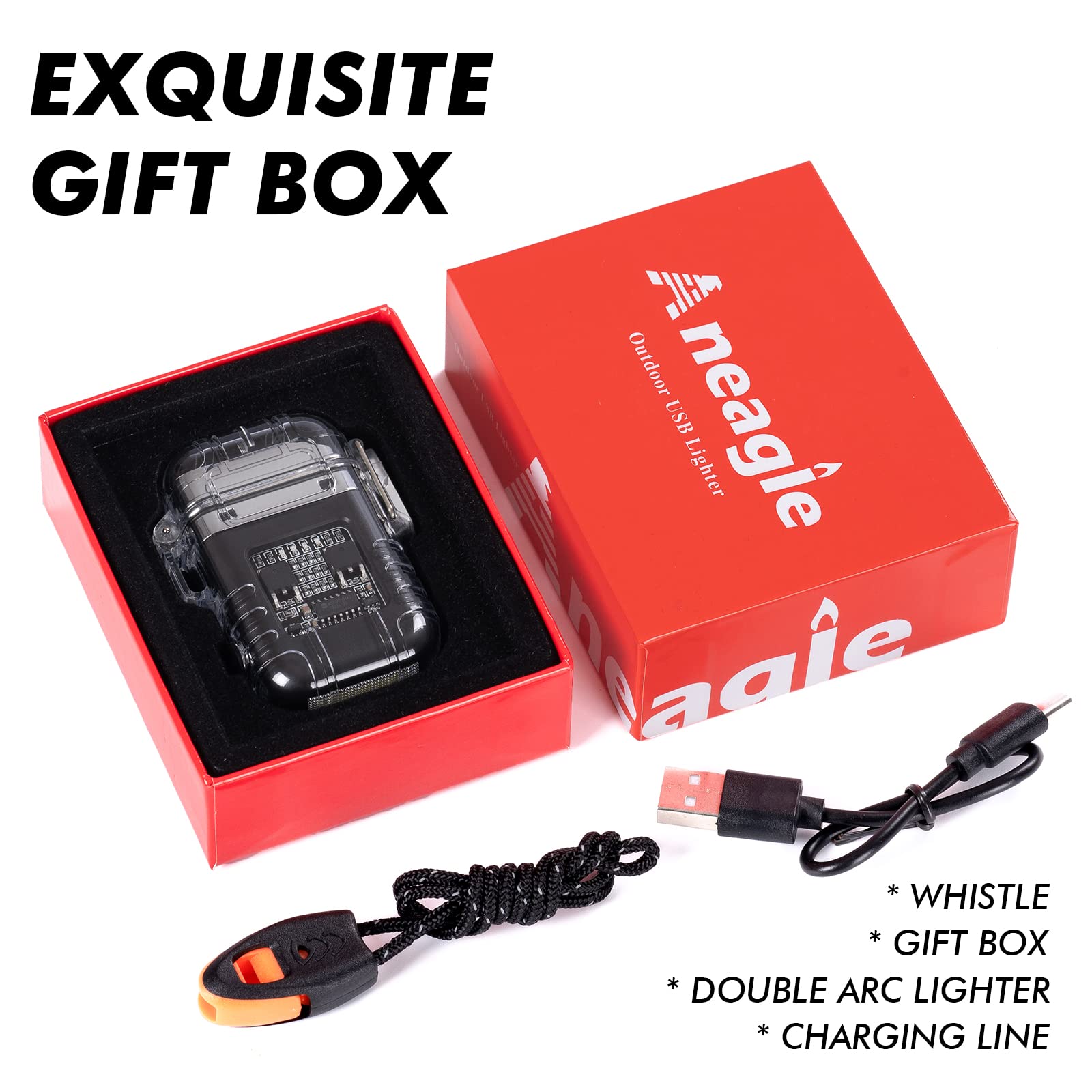 Aneagle Outdoor Windproof Lighter Dual Arc Electric Lighters with Flashlight USB Rechargeable-Flameless-Plasma Cool Lighters for Camping,Adventure,Survival Tactical Gear (Camouflage)