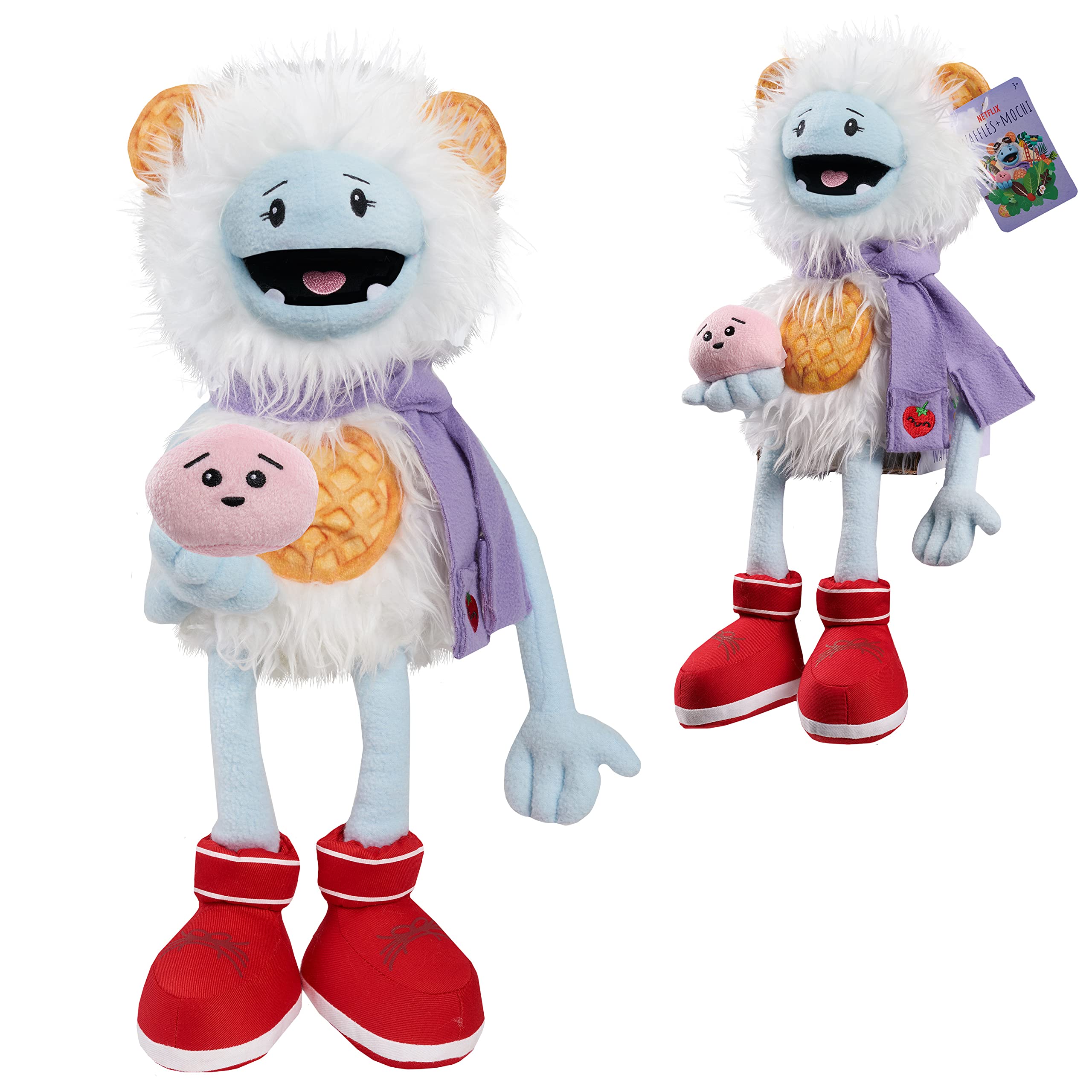 Just Play Large 11-inch Plush Waffles + Mochi Stuffed Animals, Soft Plush, Stuffed Toys for Kids, Kids Toys for Ages 3 Up