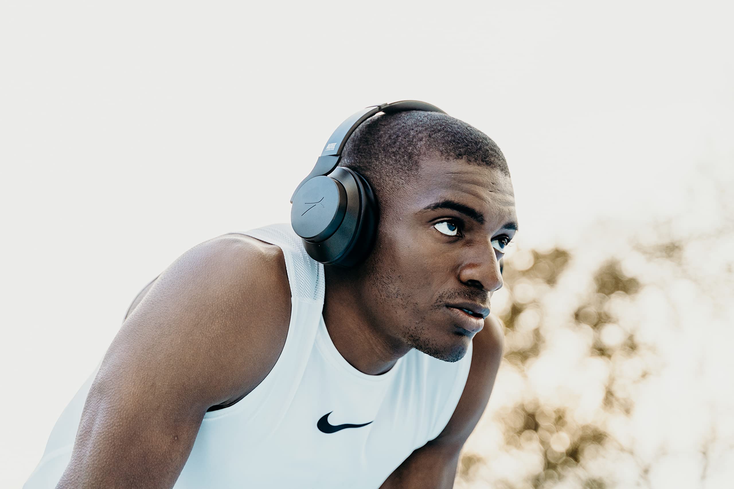 Altec Lansing Comfort Q+ Bluetooth Headphones, Active Noise Cancellation, Comfortable, Quite, Noise Cancelling Headphone, Up to 26 Hours of Playtime, 30 Ft. Wireless Range, Silver/Dark Brown