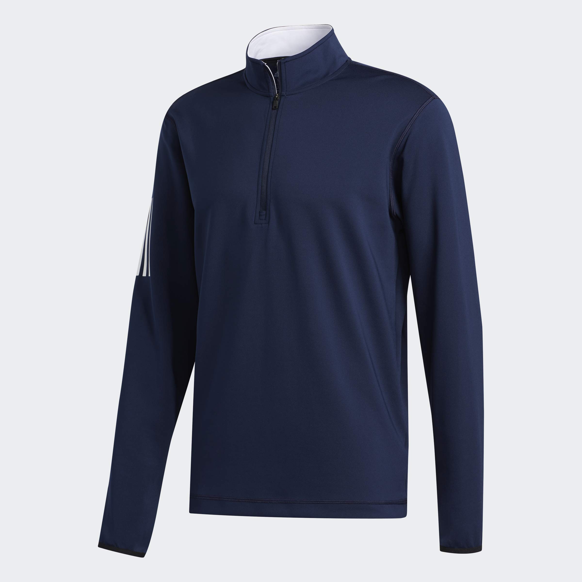 adidas Golf Men's 3-Stripe Midweight Layering Top, Collegiate Navy/White, X-Large