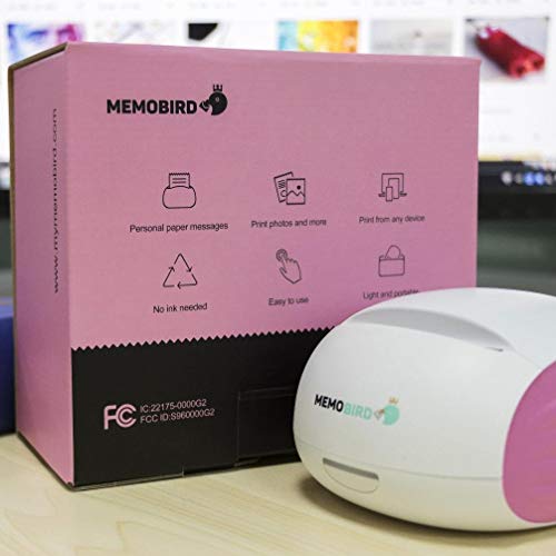 Memobird G2 Thermal Printer | Inkless Printer | Sticky Portable Printer | Compatible with iPhone and Android | Wi-Fi and Bluetooth Mode | Black and White Mini Picture and Note Printer - Green