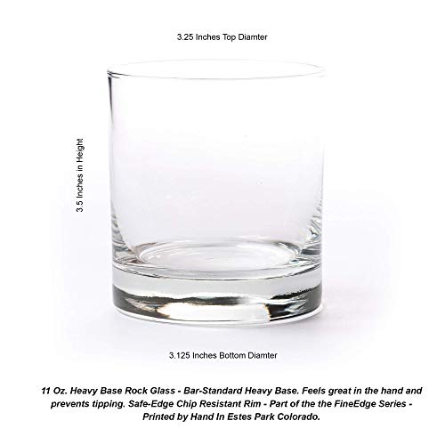 Black Lantern Whiskey Glasses – Handmade Whiskey Glass Set and Bar Glasses – Double Exposure Bear Design (Set of Two 11oz. Glasses)