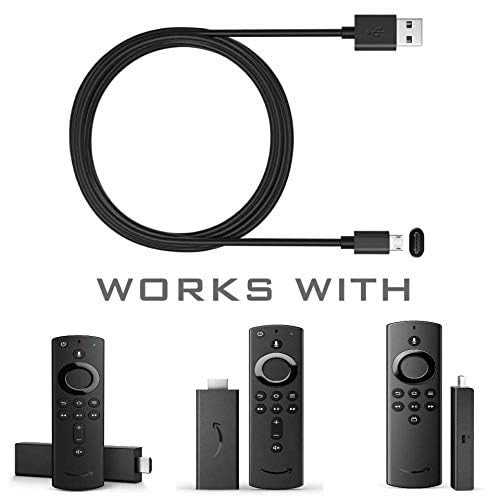 ienza 10FT Long USB Power Cable Cord Wire for All-New Fire TV FireTV Stick Streaming Device with Alexa Voice Remote 2020 2018 & Older Versions, Fire TV Stick Lite (Cable Only)