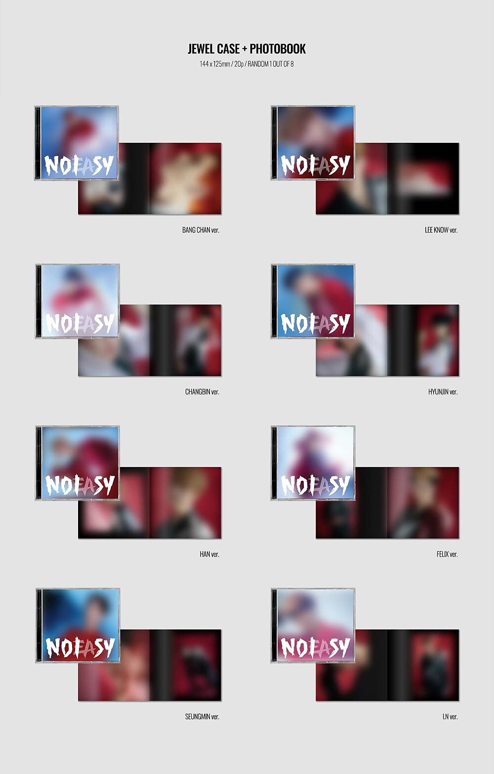 JYP Ent. STRAY KIDS - NOEASY [Jewel Case] (Vol.2) Album+Extra Photocards Set (LEE KNOW ver.) JYPK1272