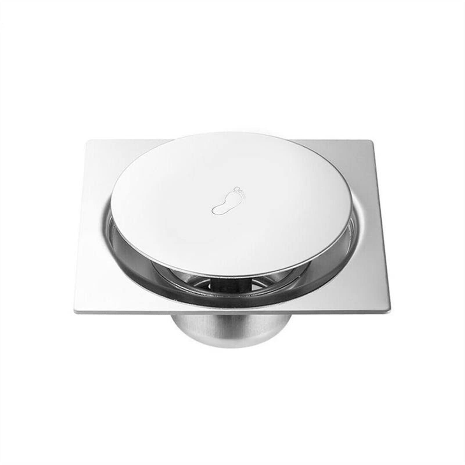 sink plug,sink plug strainer,sink plug replacement Sink Plug, Up Foot Floor Drain Anti-odor Bath Drains Push Down Deodorization Square Matte Shower Room Cover Plug 10 * 10cm for Bathroom and Kitchen (