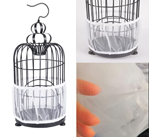Pssopp Bird Cage Cover Durable Breathable Washable Mesh Seed Catcher Seed Catcher Guard Net Cover Large Size Bird Cage Good Night Cover (4 Colors)