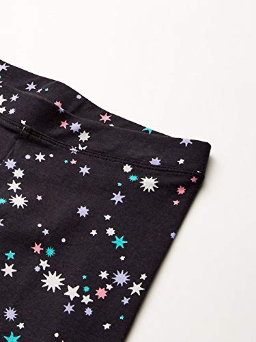 Amazon Essentials Girls' Cropped Capri Leggings (Previously Spotted Zebra), Pack of 3, Navy/Stars/Stripe, X-Small