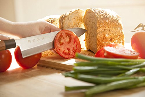 Traditional Japanese Professional Gyuto Kitchen Chefs Knife β Premium 8-inch High Carbon Stainless Steel Gyuto Sushi Knife with High Corrosion Resistance in a Single Bevel Chisel Edge Grind