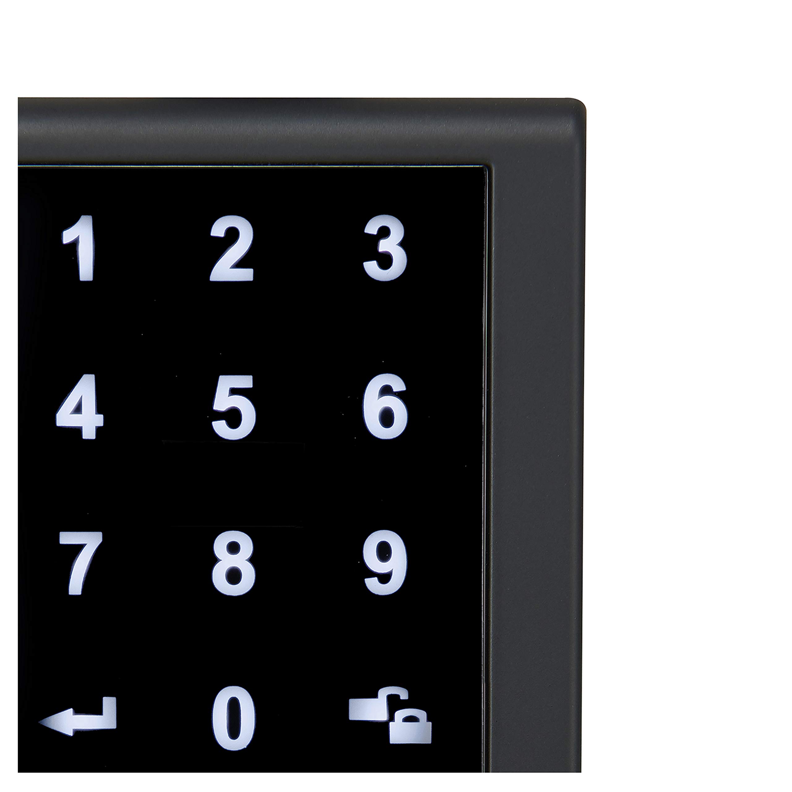 Amazon Basics Grade 3 Electronic Touchscreen Deadbolt Door Keypad Lock, 13.3 x 6.7 cm, Matte Black