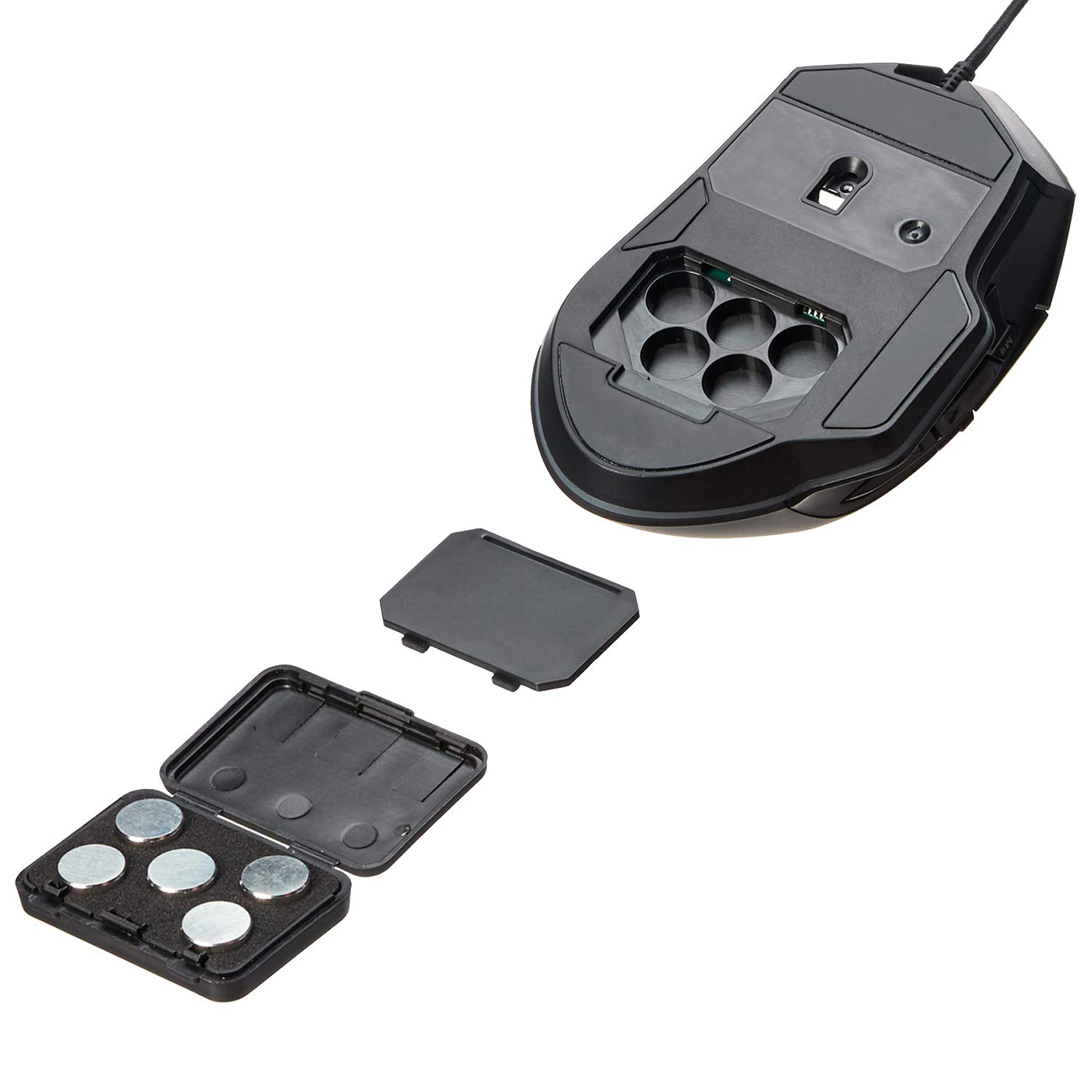 Amazon Basics PC Programmable Gaming Mouse , Adjustable 12,000 DPI, Weight Tuning