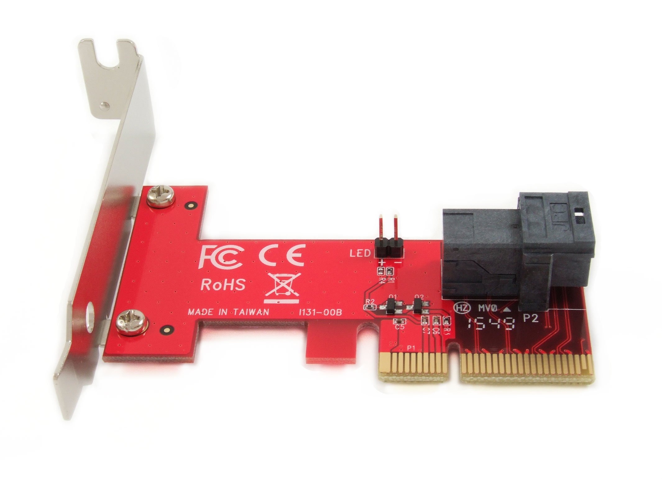 Ableconn PEXU2-131 PCI Express x4 to SFF-8643 Adapter Card for PCIe U.2 NVMe SSD - Support 2.5-inch U.2 NVMe SSD - U.2 SSD Adapter