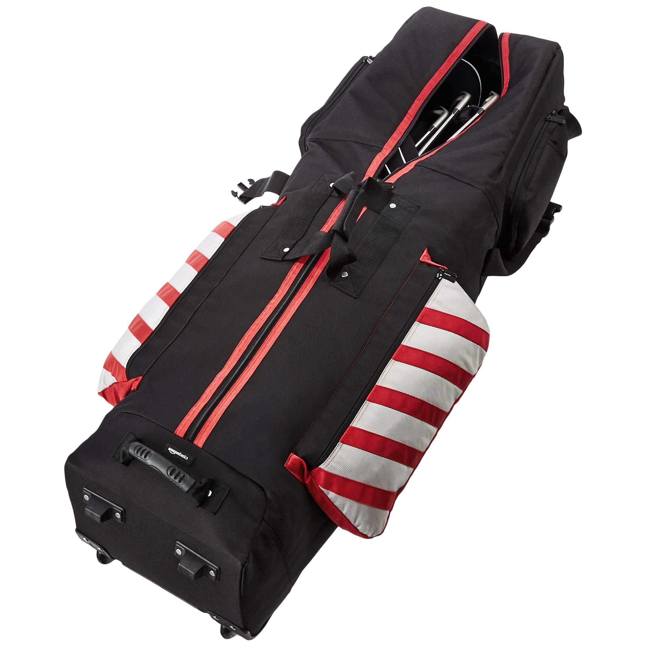 Amazon Basics Premium Soft-Sided Golf Travel Bag - Red