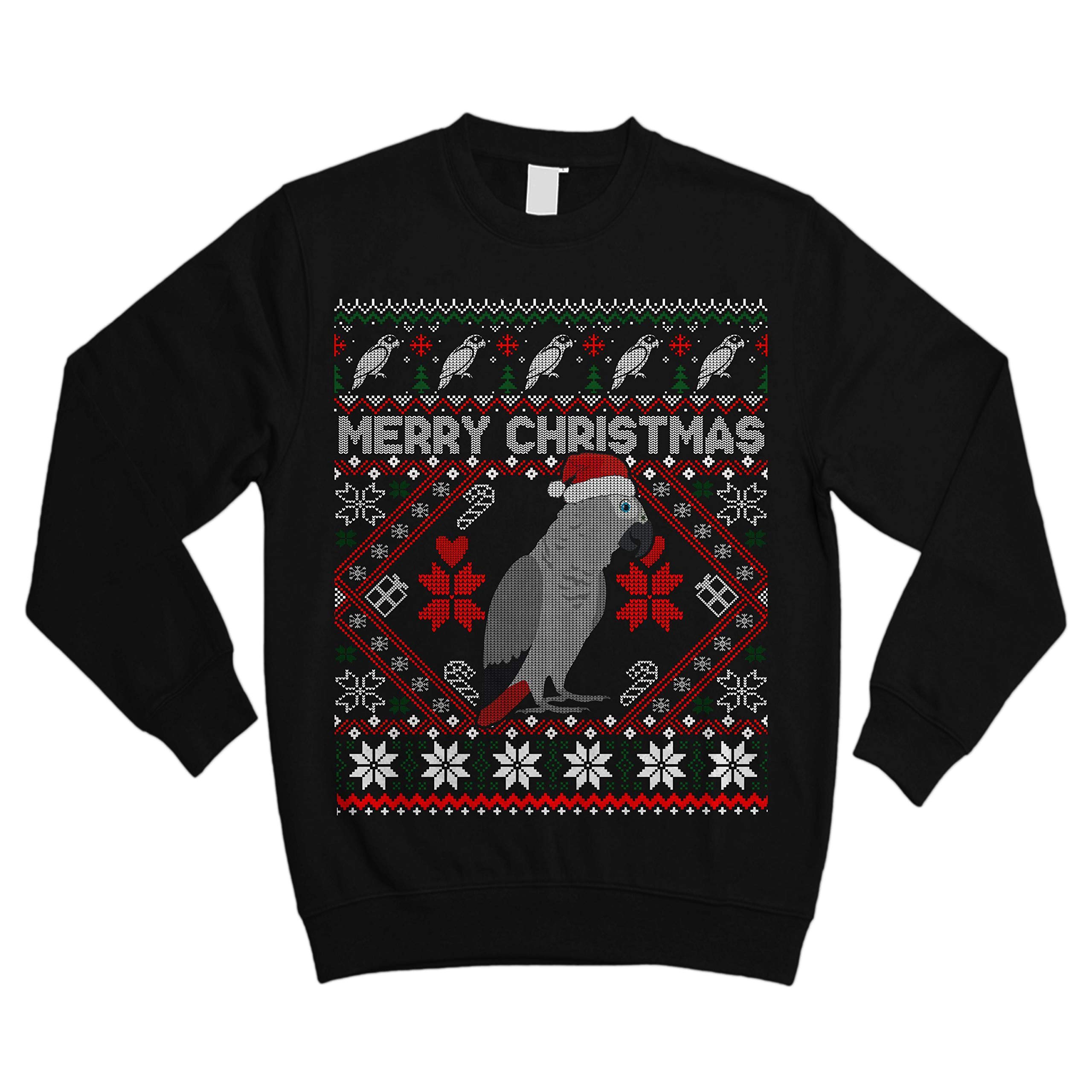 African Grey Cute Funny Gift Noel Ugly Christmas Sweater Sweatshirt