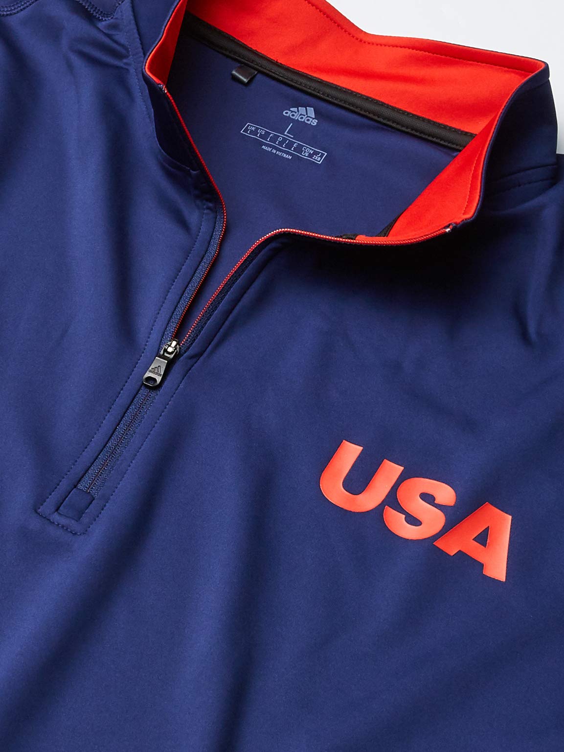 Adidas Golf USA Golf Lightweight Layering Top, Dark Blue/White, Small