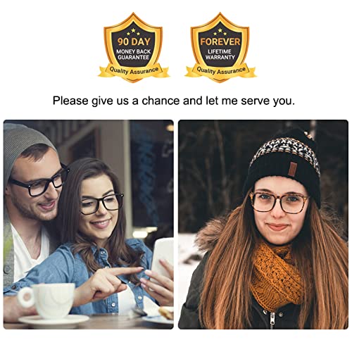 CHBP Blue-Light-Blocking-Glasses for Women Computer Glasses Man,2 Pack Gaming Eyeglasses Fashion Frame(black+transparent)