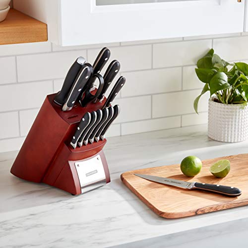 Tramontina Cutlery Knife Set with Hardwood Counter Block Forged-Contemporary 14 Piece, 80008/547DS