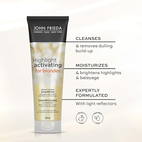 john frieda sheer blonde highlight activating shampoo,platinum to Champagne 8.3 oz / 250mL