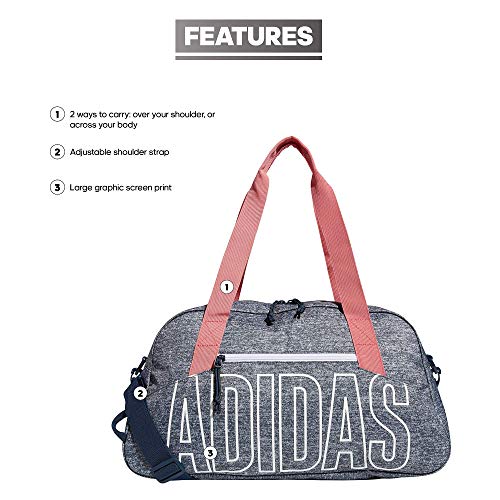 adidas Graphic Duffel, Jersey Onix/Hazy Rose/Crew Navy, One Size