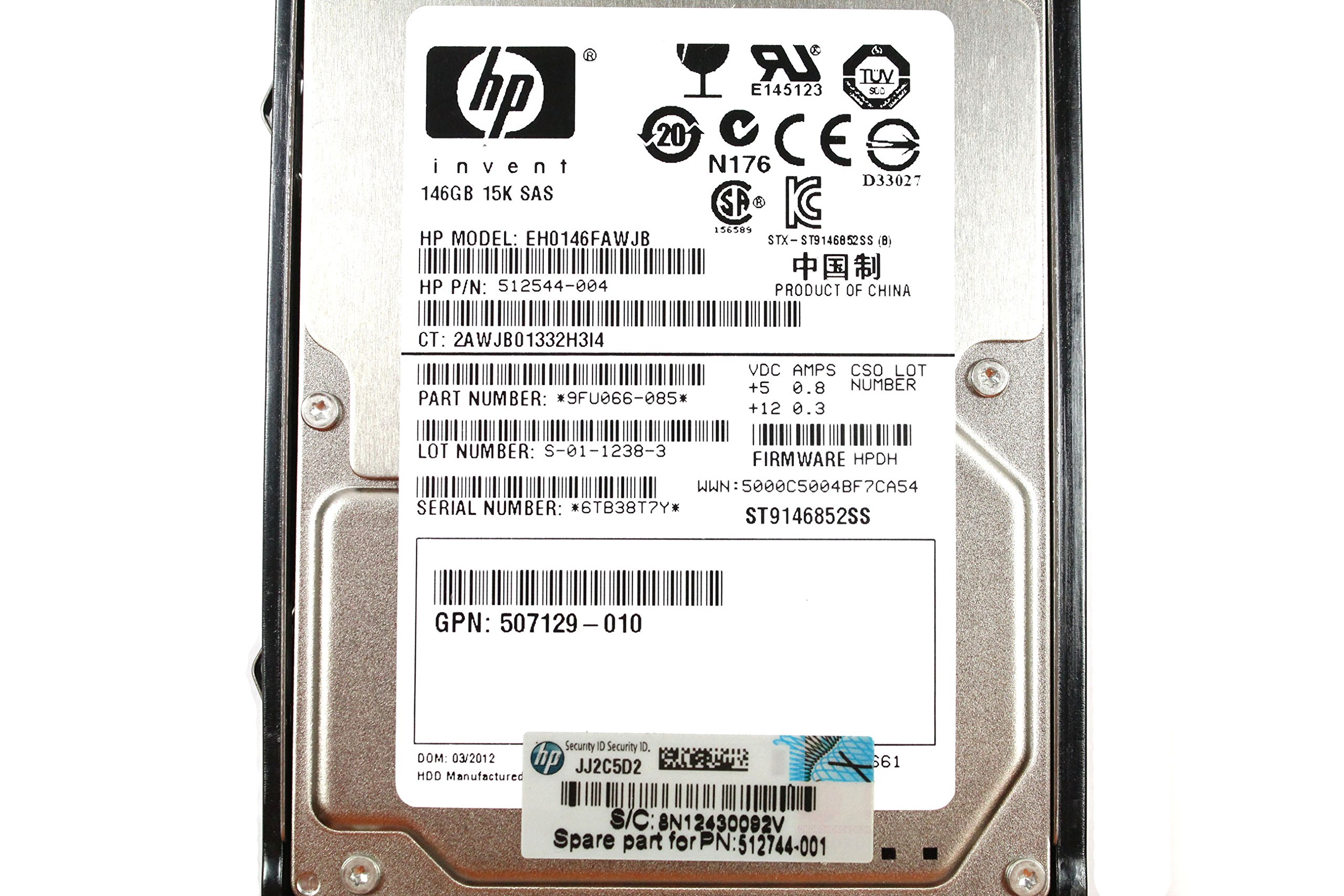 HP 512544-004 512544-004 146-GB 6G 15K 2.5 DP SAS Hard Drive