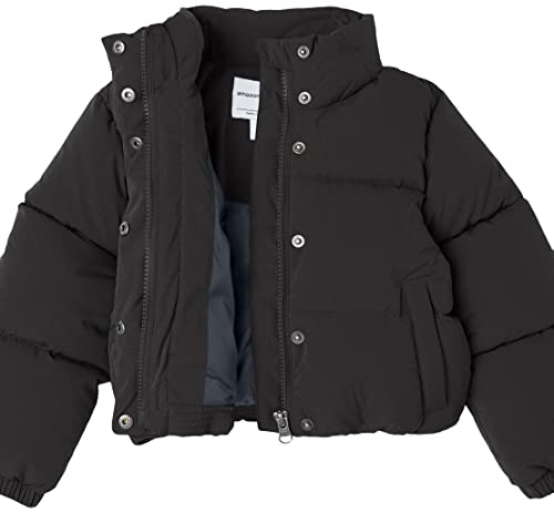 Amazon Essentials Girls' Modern Matte Puffer, Black, XX-Large
