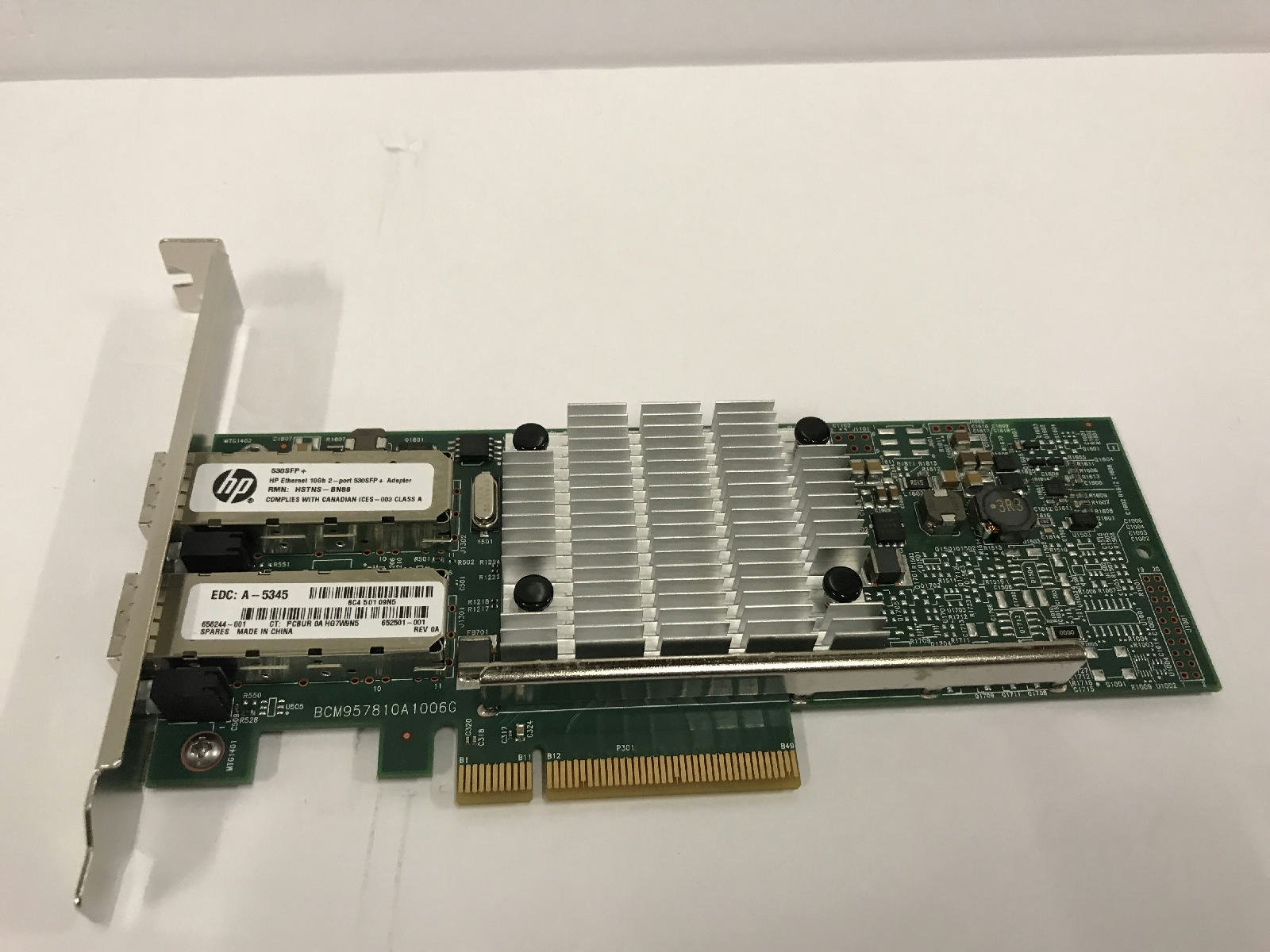 HP 652503-B21 530SFP+ - Network adapter - PCI Express 3.0 x8 low profile - 10Gb Ethernet x 2 - for ProLiant DL360e Gen8, DL385p Gen8, ML310e Gen8, ML350e Gen8, ML350p Gen8, SL270s Gen8