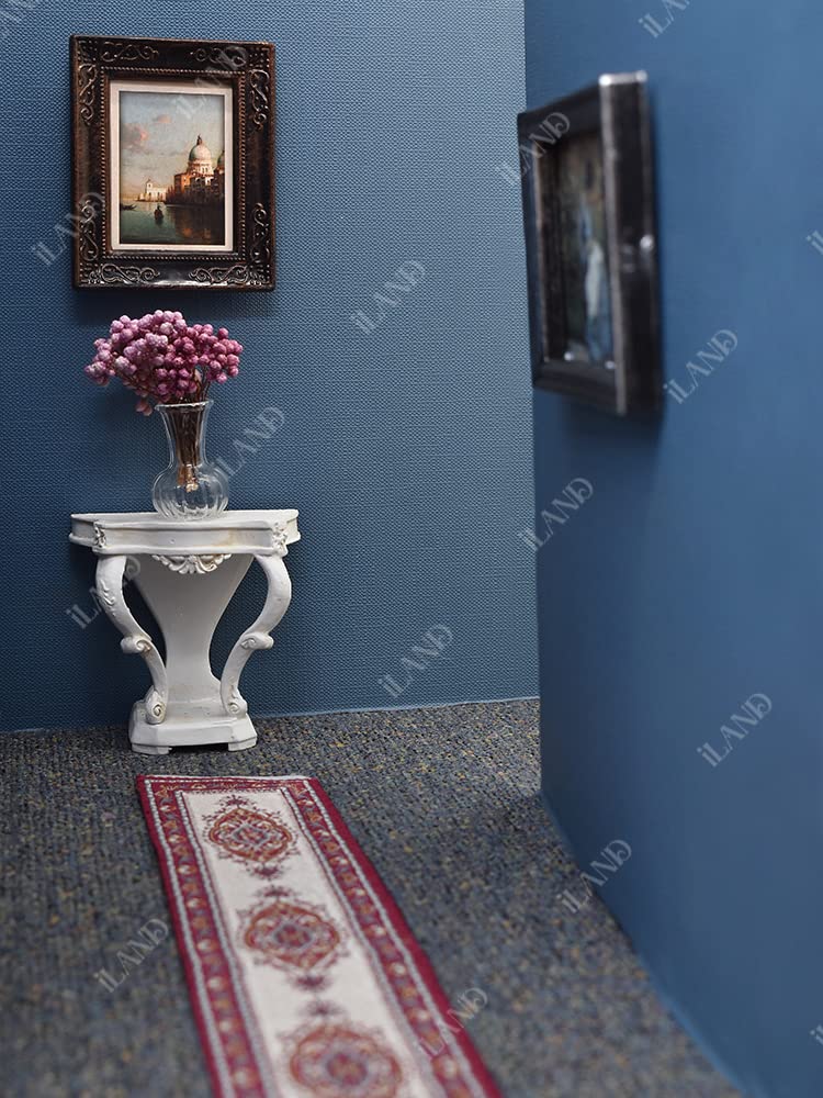 iLAND Miniature Dollhouse Accessories for Dollhouse Furniture on 1:12 Scale, Dollhouse Frames w/Printed Classic Paintings Set (4 Dark Brass Frames & Pictures)