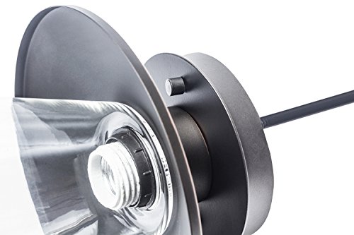 Globe Electric 64846 1-Light Semi-Flush Mount Ceiling Light, Oil Rubbed Bronze, Clear Glass Shade, Ceiling Light Fixture, Light Fixtures Ceiling Mount, Bedroom Lights for Ceiling, Dining Light Fixture