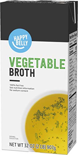 Amazon Brand - Happy Belly Vegetable Broth, Ready to Serve, 2 pound (Pack of 1)