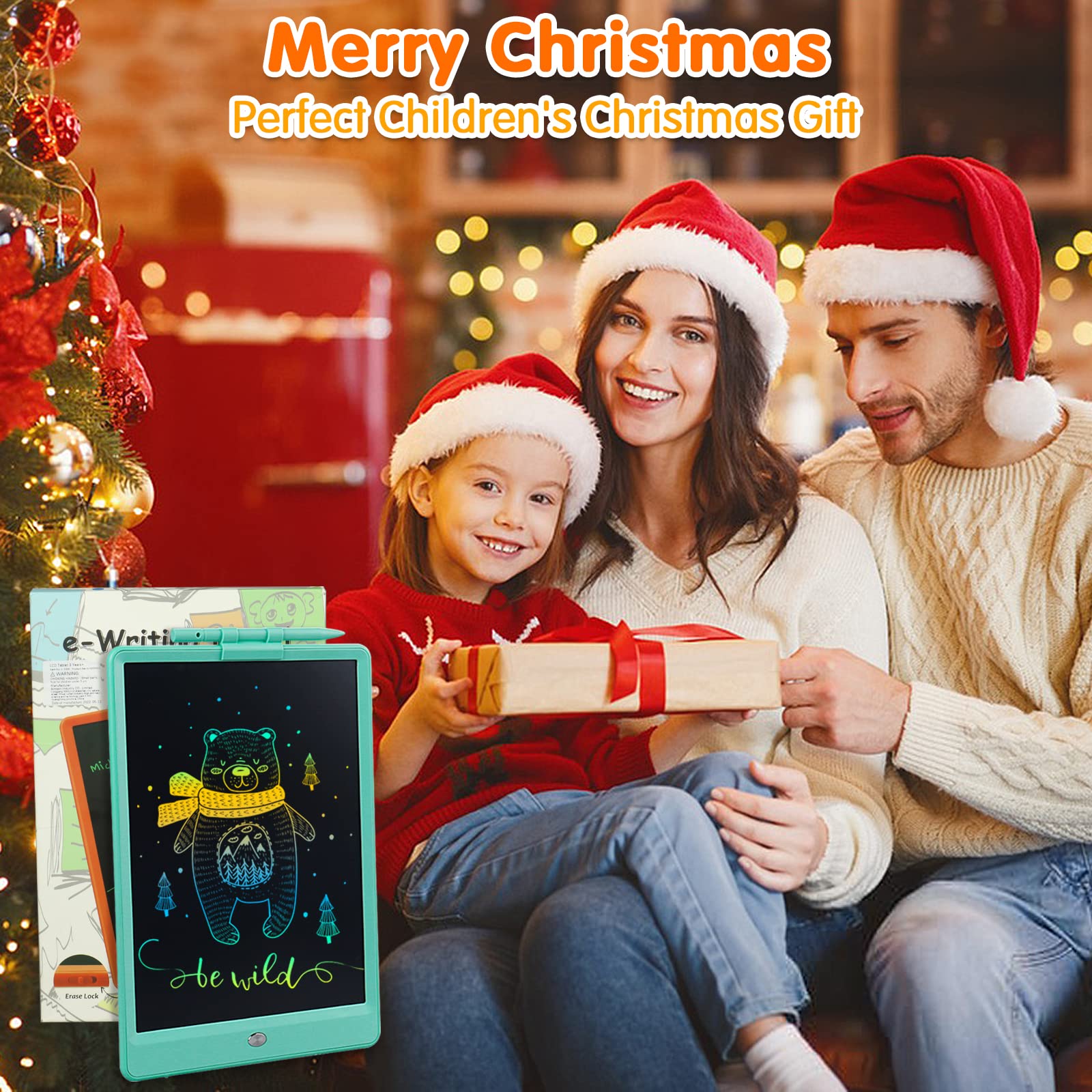 Anpow LCD Writing Tablet for Kids : 10 Inch Drawing Doddle Board Digital Writing Pad Erasable Kids Drawing Tablet Drawing Board for Toddlers Educational Learning Toy for 3-6 Years Old Birthday Gifts