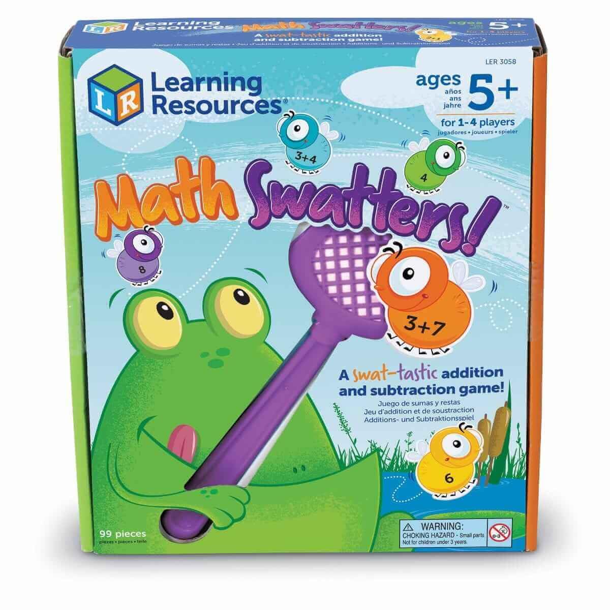 Learning Resources Mathswatters, Addition & Subtraction Game, Math Games for Kids, Educational Games, Preschool Math, Montessori, 99 Pieces, Age 5+