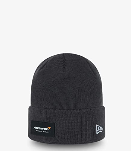 F1 McLaren Team Essential Logo Cuff Knit Beanie Hat Dark Grey