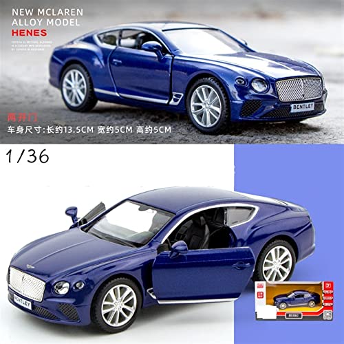 APLIQE Scale Model Vehicles for Bentley Continental GT Alloy Car Die-Casting Pull Back Toy Collection for Car Model 1:36 Sophisticated Gift Choice