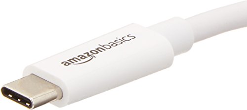 Amazon Basics USB 3.1 Type-C to 4 Port USB Adapter Hub - White, 5-Pack
