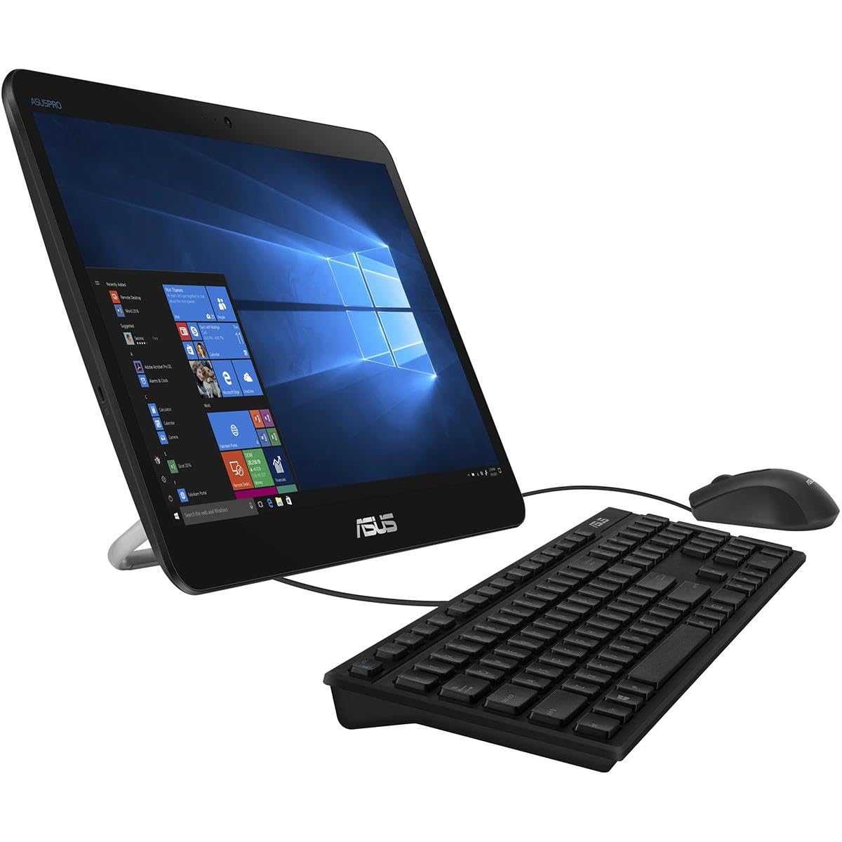 ASUS All-in-One Desktop PC, 15.6-inch LED Back-lit HD Touch Display, Intel Celeron N4020 Processor, 4GB DDR4 RAM, 128GB SATA SSD, Windows 10 Pro, V161GAR-XH001T,Black