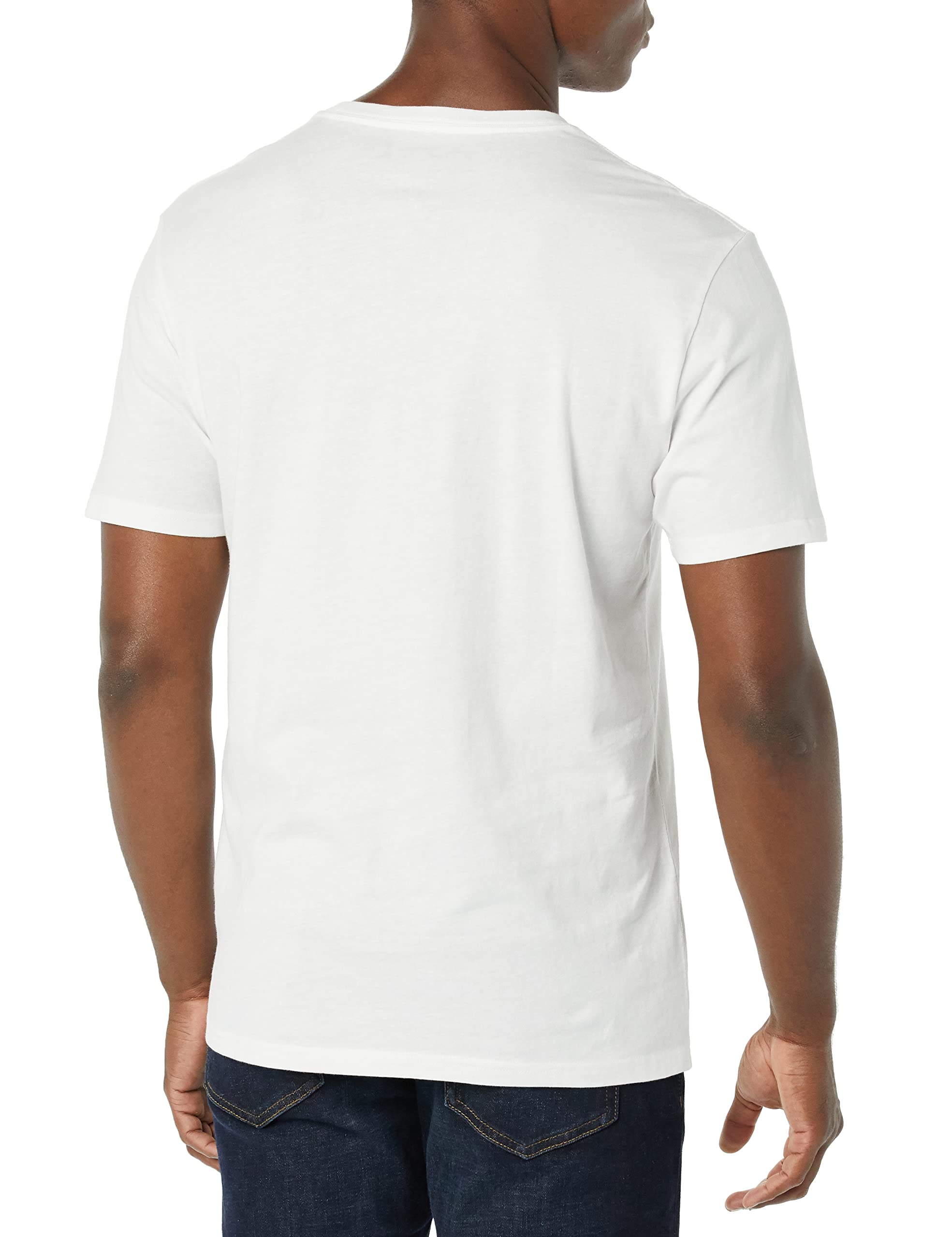 Amazon Essentials Men's Slim-Fit Short-Sleeve Crewneck T-Shirt, Pack of 2, White, Large