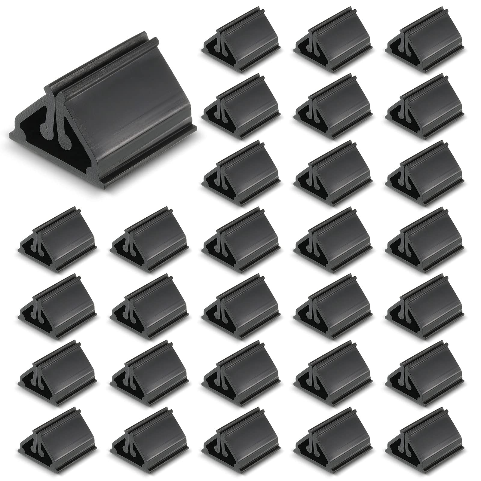 Maitys 30 Pieces Game Card Stands Plastic Card Stands DIY Board Games Stand for Game Party Favor (Black)