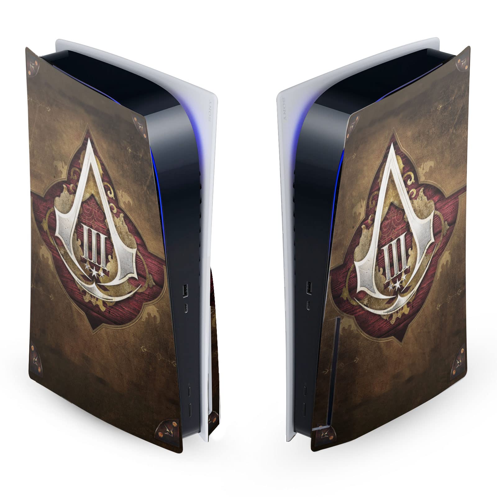 Head Case Designs Officially Licensed Assassin's Creed Freedom Edition III Graphics Matte Vinyl Faceplate Sticker Gaming Skin Decal Cover Compatible With Sony PlayStation 5 PS5 Disc Edition Console